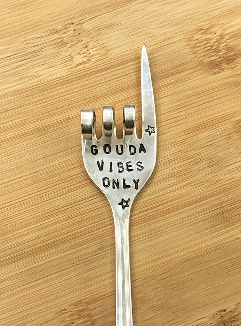 Charcuterie Board Cheese Pick Appetizer Fork Pick Stamped | Etsy