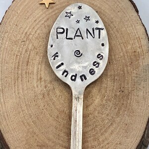 Garden Marker, Plant KINDNESS Plant Label Sign, Recycled Stamped Tea ...