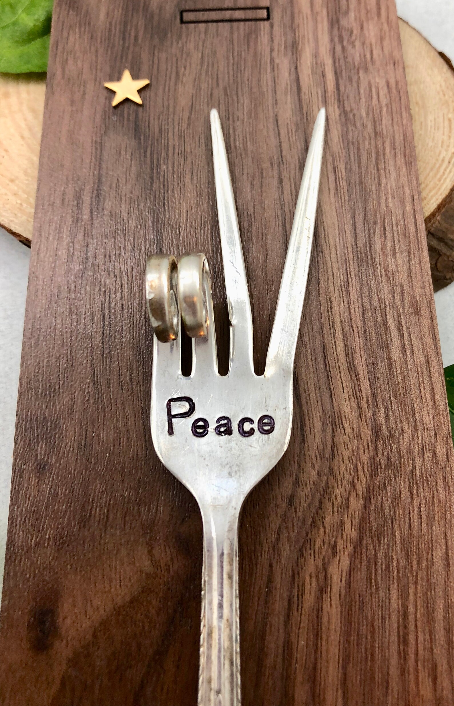 Garden Marker Sign Stamped PEACE SIGN FORK Gardening Flower | Etsy