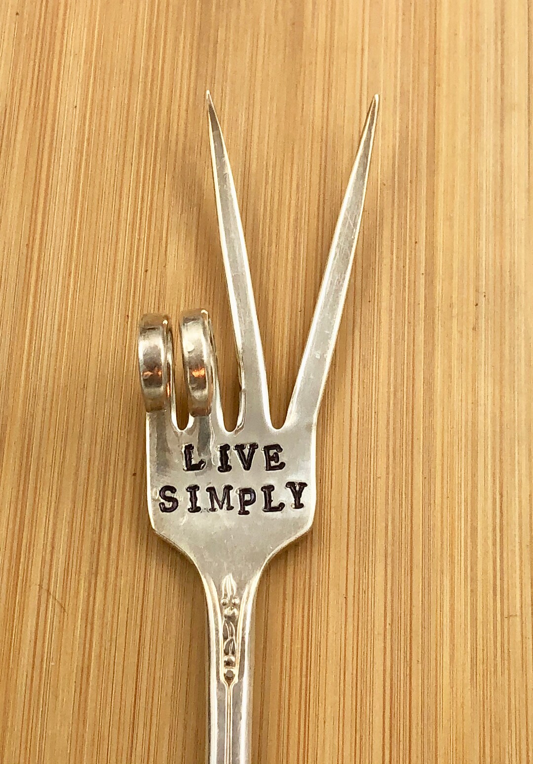 Hand Stamped Fork Garden Marker: Peace Sign Plant Decor - Etsy