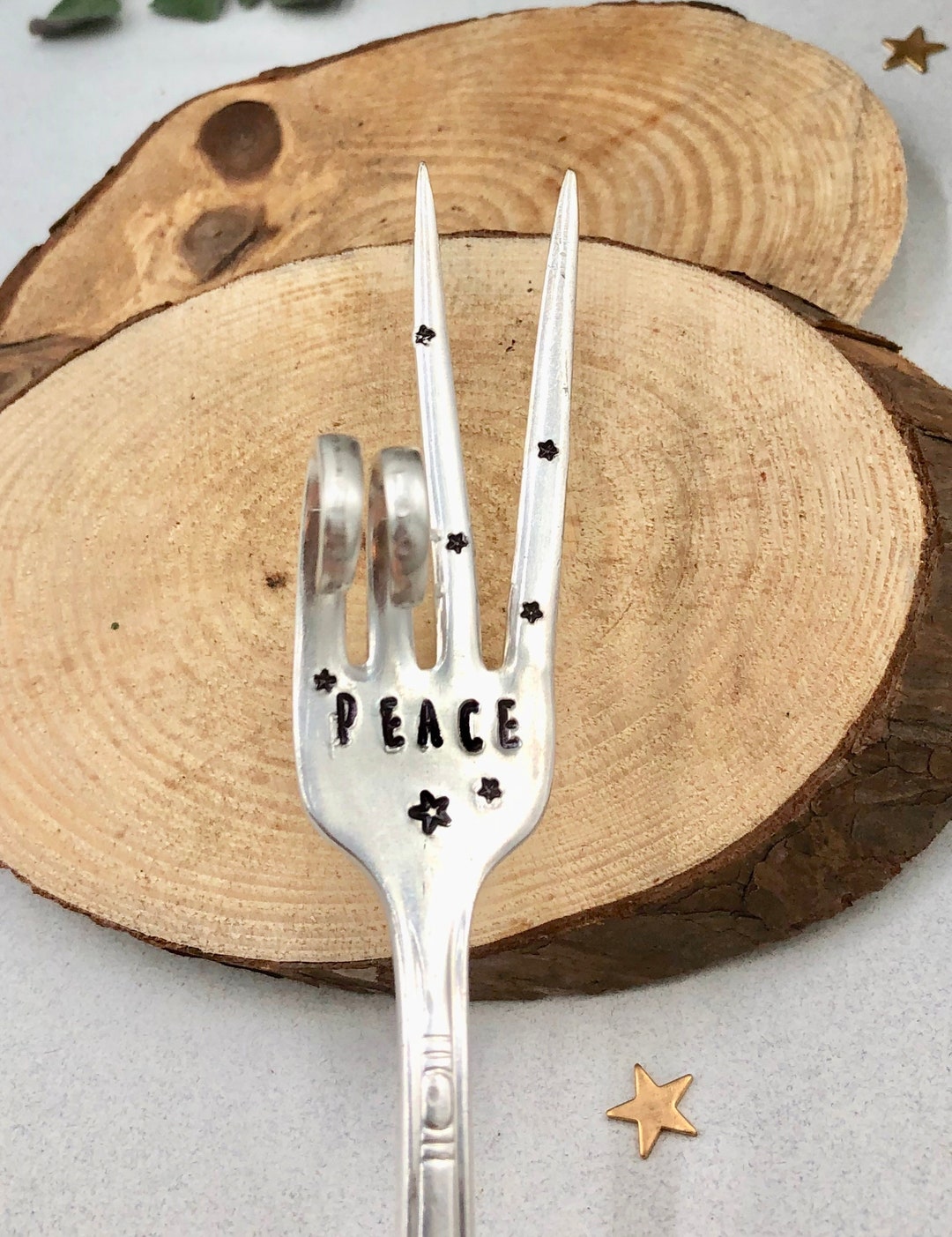 Peace Garden Marker Fork, for Containers and Pots, Peace Sign, Recycled ...