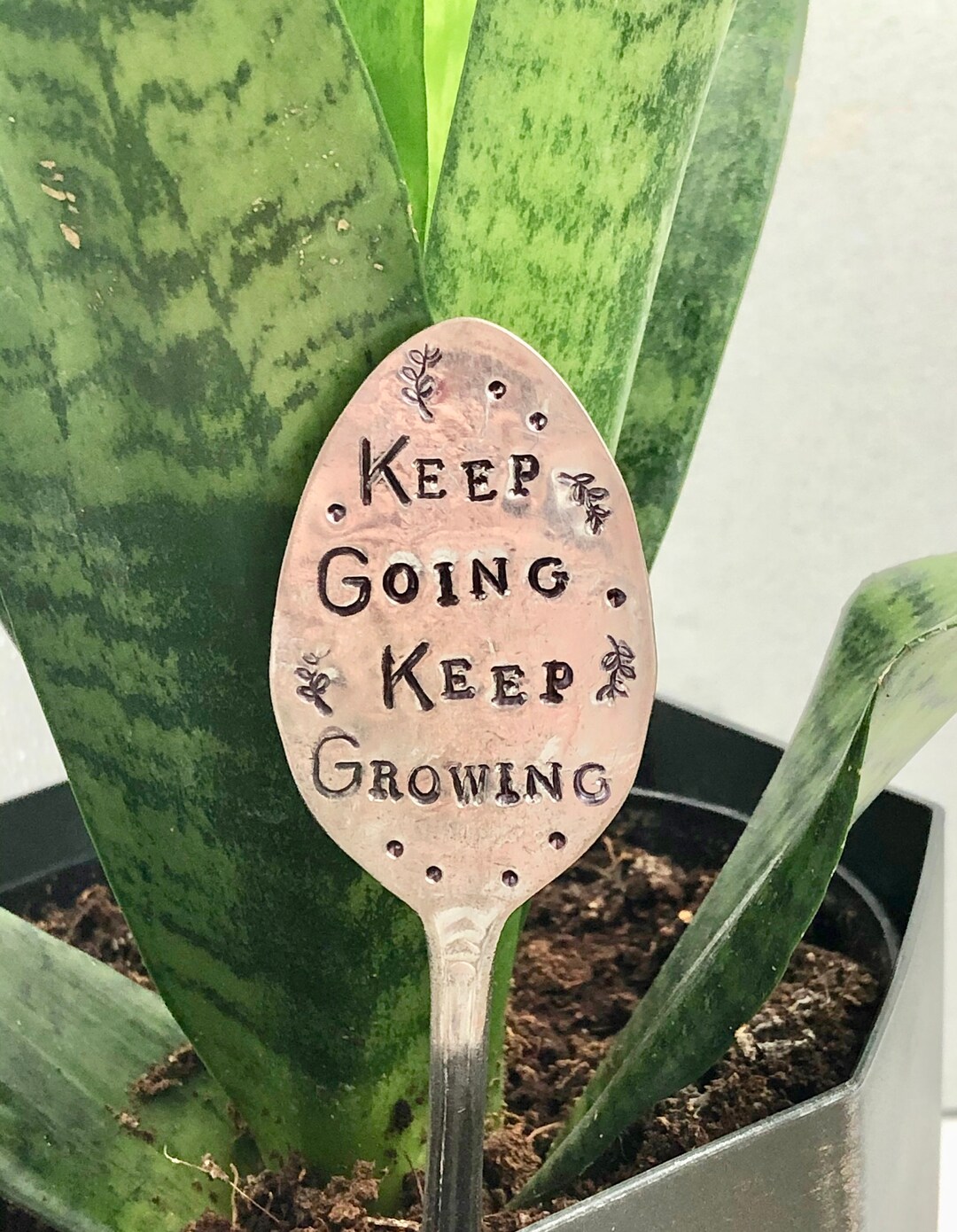 Garden Marker, Keep Going Keep Growing, Positive Empowering Saying for ...