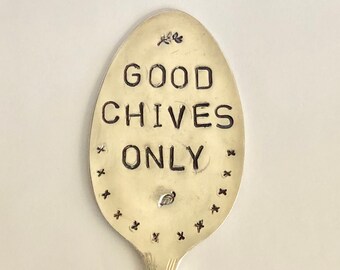 GRATEFUL DAD Stamped Spoon Silver Plate Garden Sign Marker | Etsy