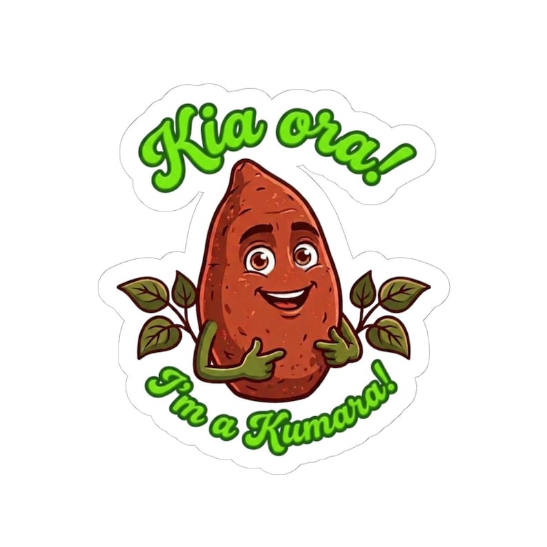 Kia Ora I'm a Kumara Sticker | Cute Maori Sweet Potato Illustration - Etsy