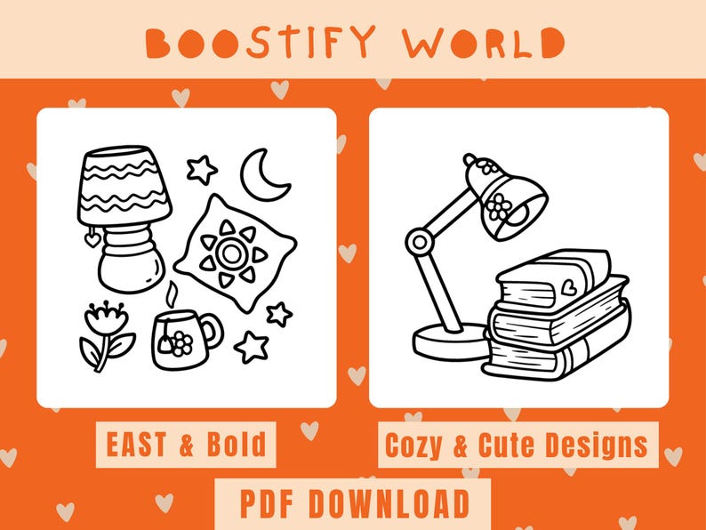 Cozy Coloring Book – Bold Easy Designs, Hygge Inspirations, Printable ...