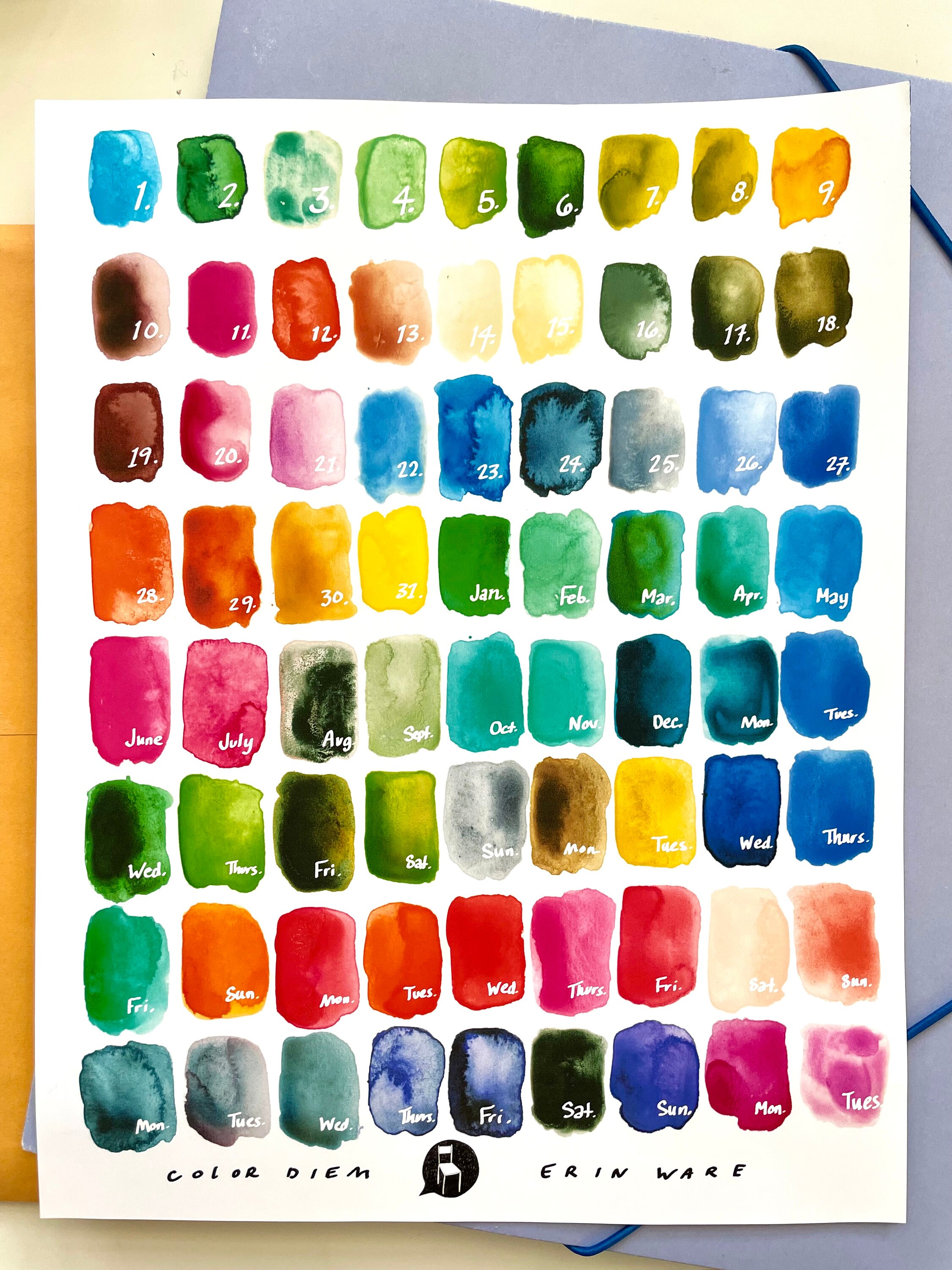 Color Diem Printable Stickers, Journaling Ephemera, Daily Journaling ...
