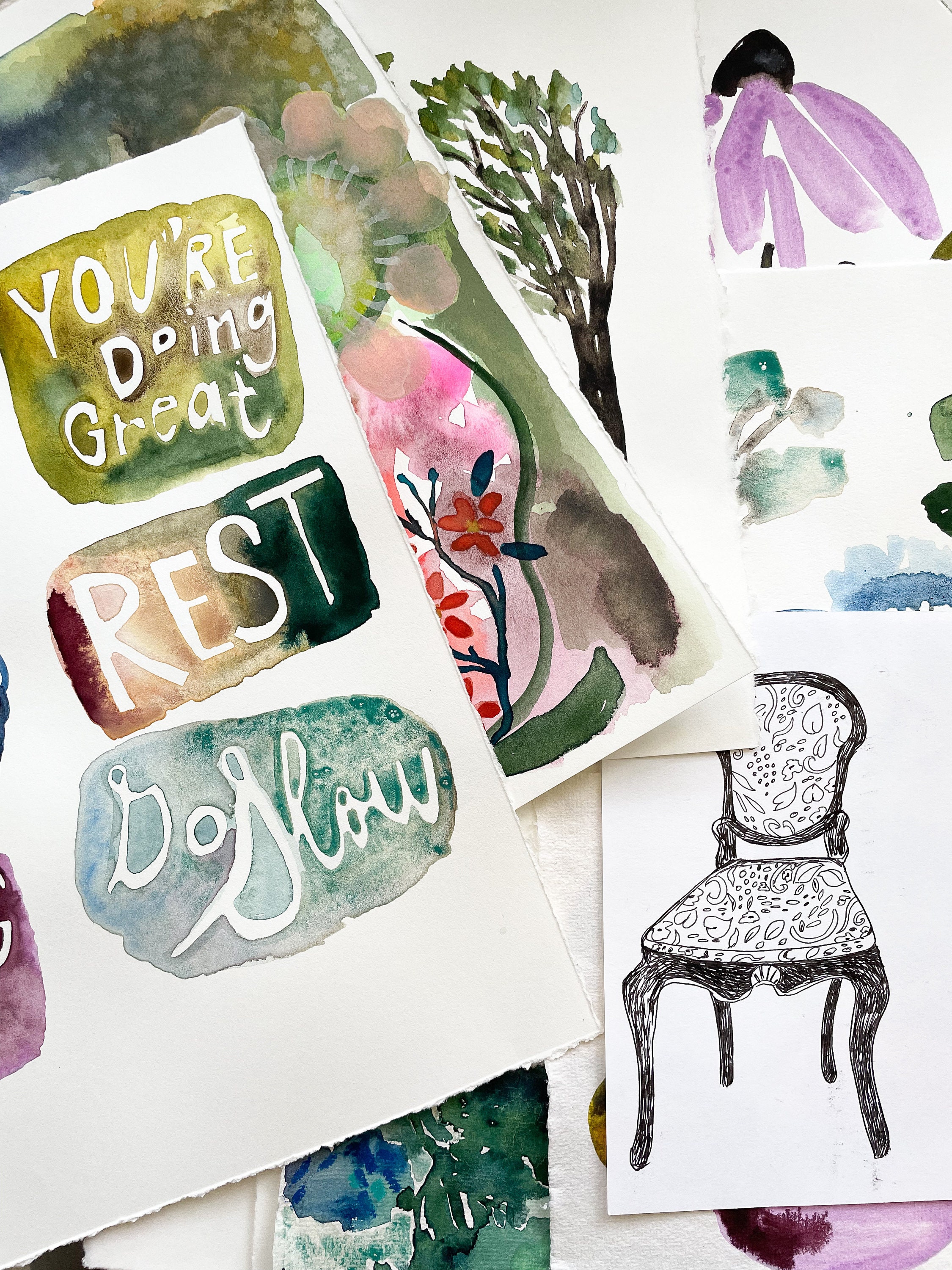 Notes to Self Printable Ephemera | Encouraging Words Collage Sheet ...