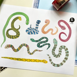 Snake Goodness Printable | Friendly Creatures Journal Ephemera ...