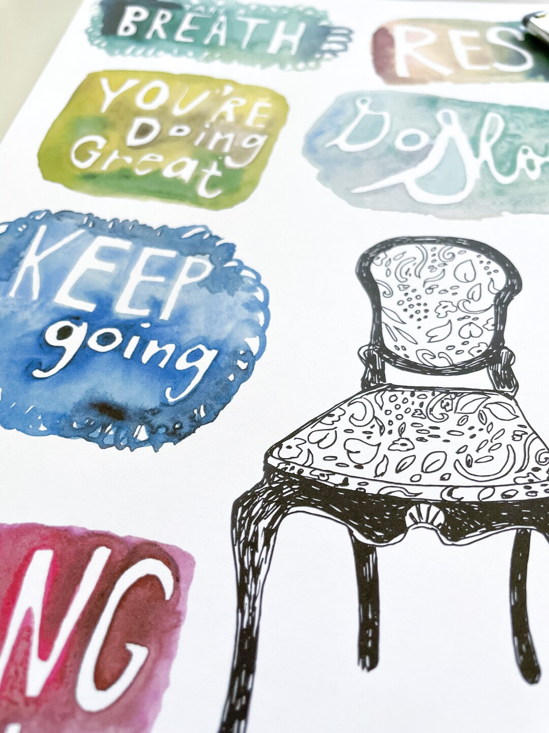 Notes to Self Printable Ephemera | Encouraging Words Collage Sheet ...