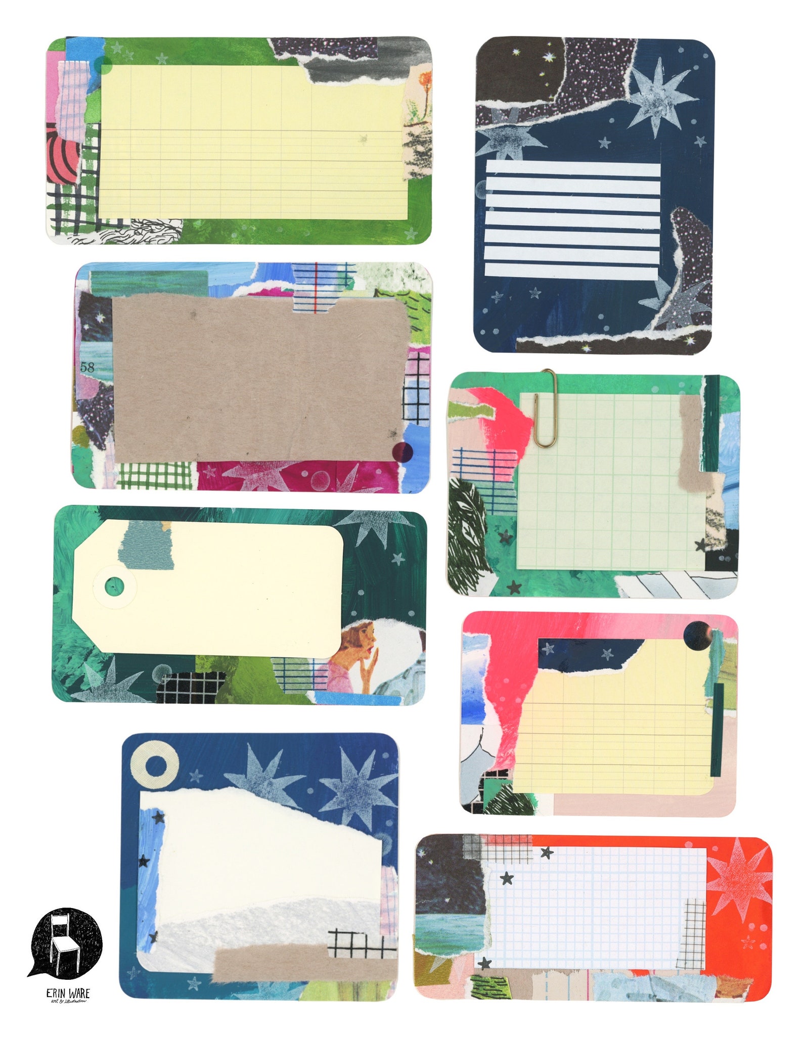 Collage Labels for Journaling, Gift Tags, Jam Jars | Journaling ...