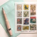 Postage Stamp Printable Stickers, Mail Art Stamp Illustrations, Pen Pal ...
