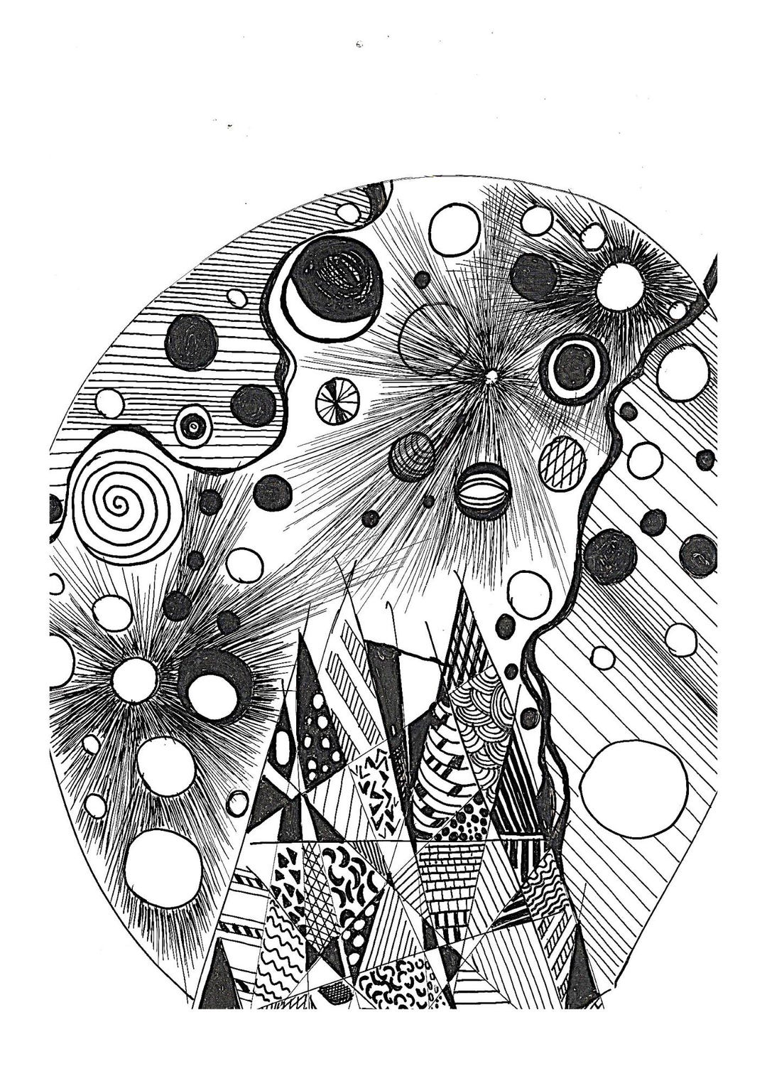Abstract Coloring Pages Set of 5 | Printable Adult Coloring Book ...
