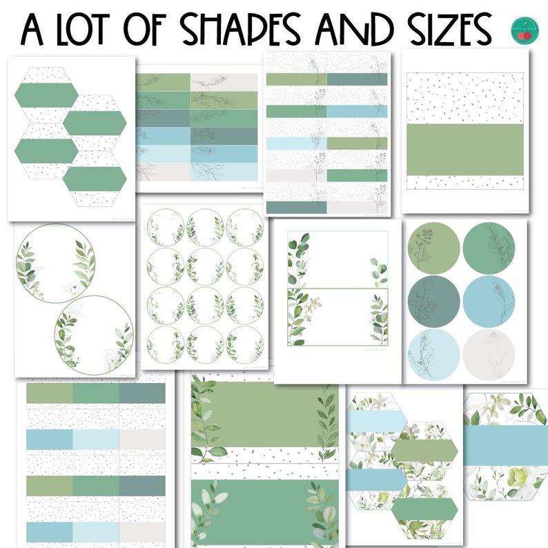 Editable Labels Nature Theme | Modern Greenery Classroom Decor - Etsy