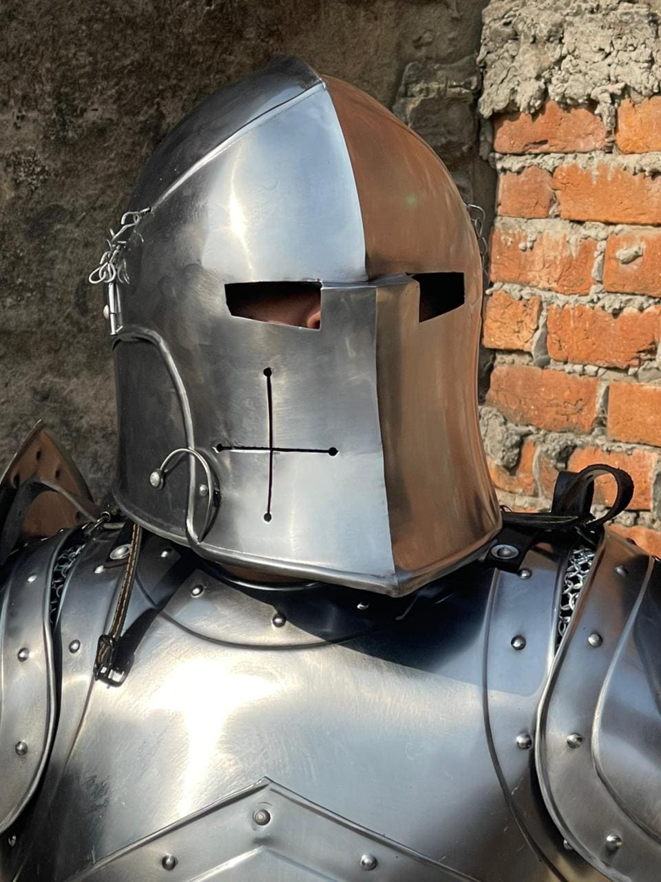 Full Barbuta Armor Suit – Knight Plate Steel Medieval Costume, LARP ...