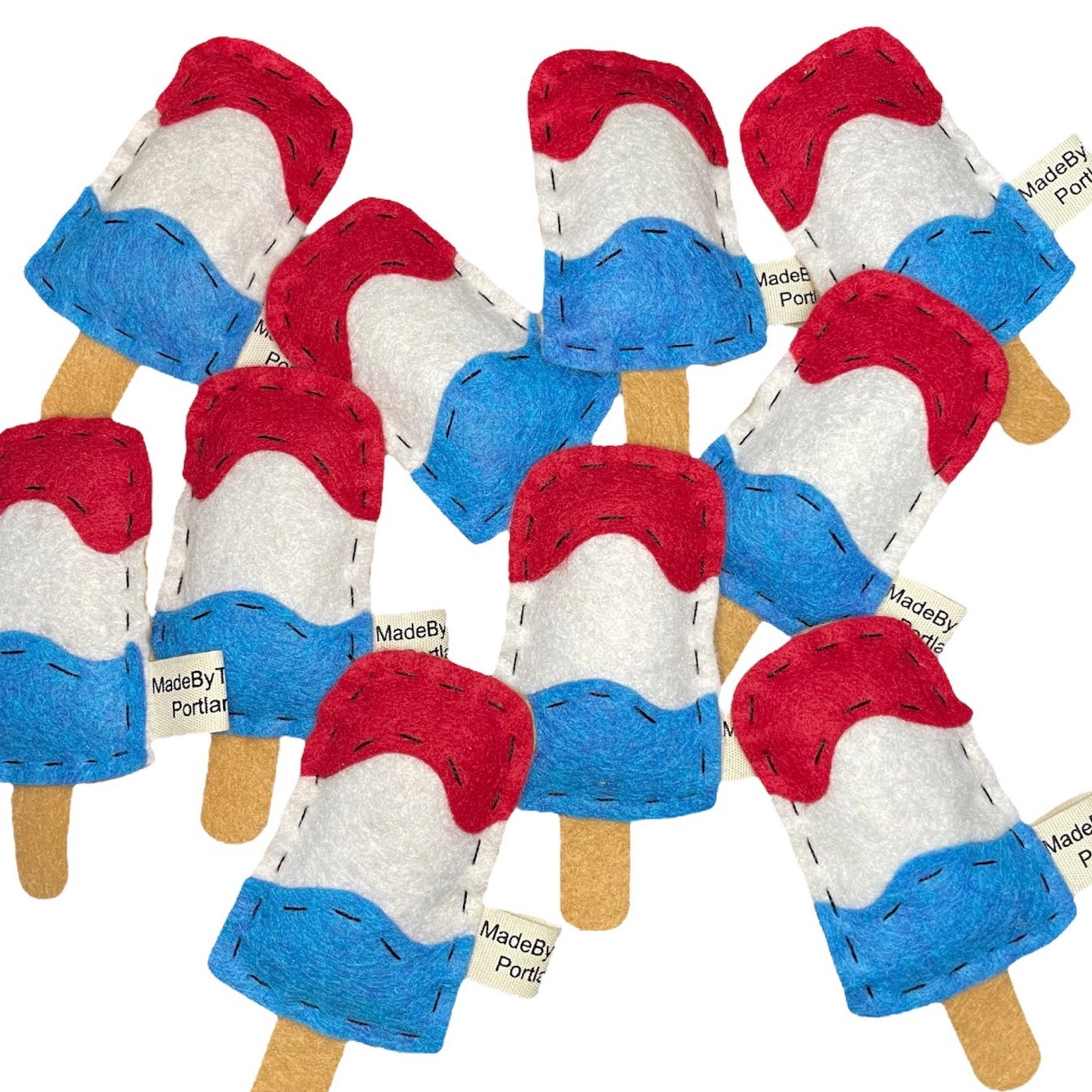 Bomb Pop Cat Toy Organic Catnip Wool-blend Felt - Etsy