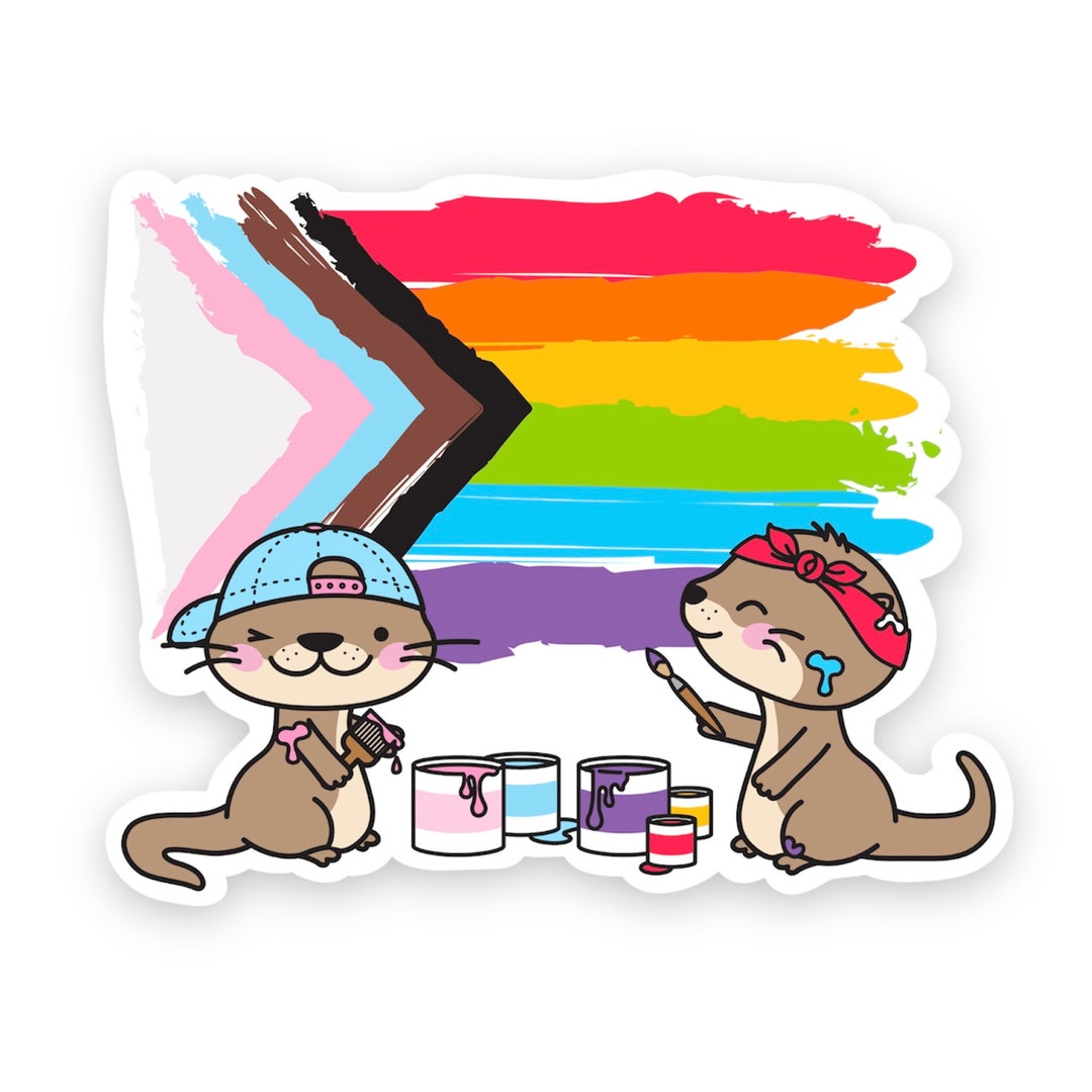 Pride Otter Stickers, Multiple Designs | Vinyl Sticker Paper - Etsy