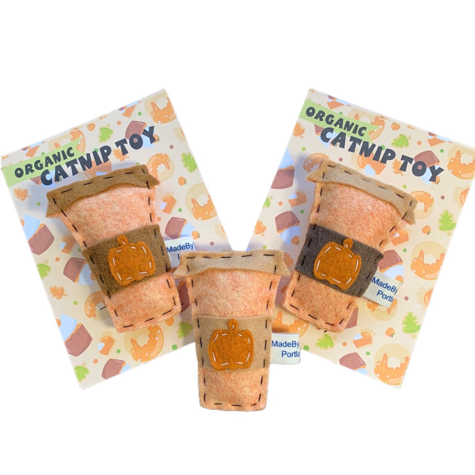 Pumpkin Spice Latte PSL cat toy organic catnip | Etsy