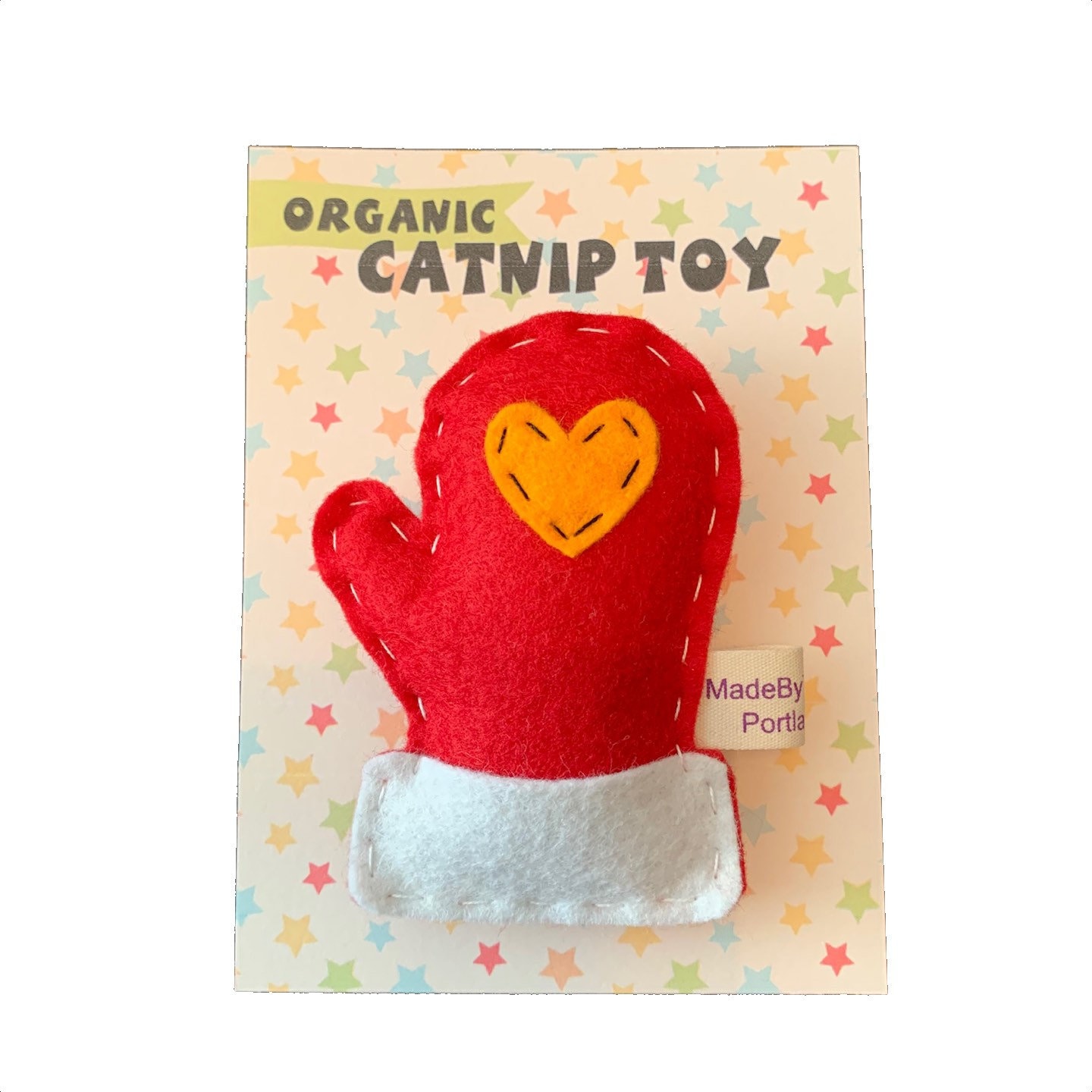 Mitten cat toy organic catnip wool-blend felt | Etsy