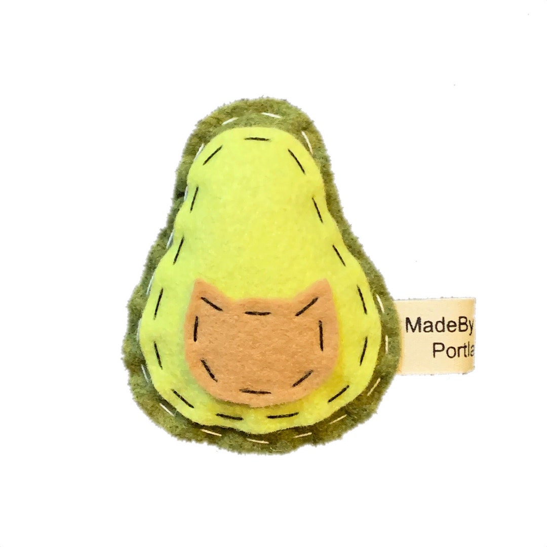 Avocado Cat Toy | Organic Catnip | Wool-blend Felt - Etsy