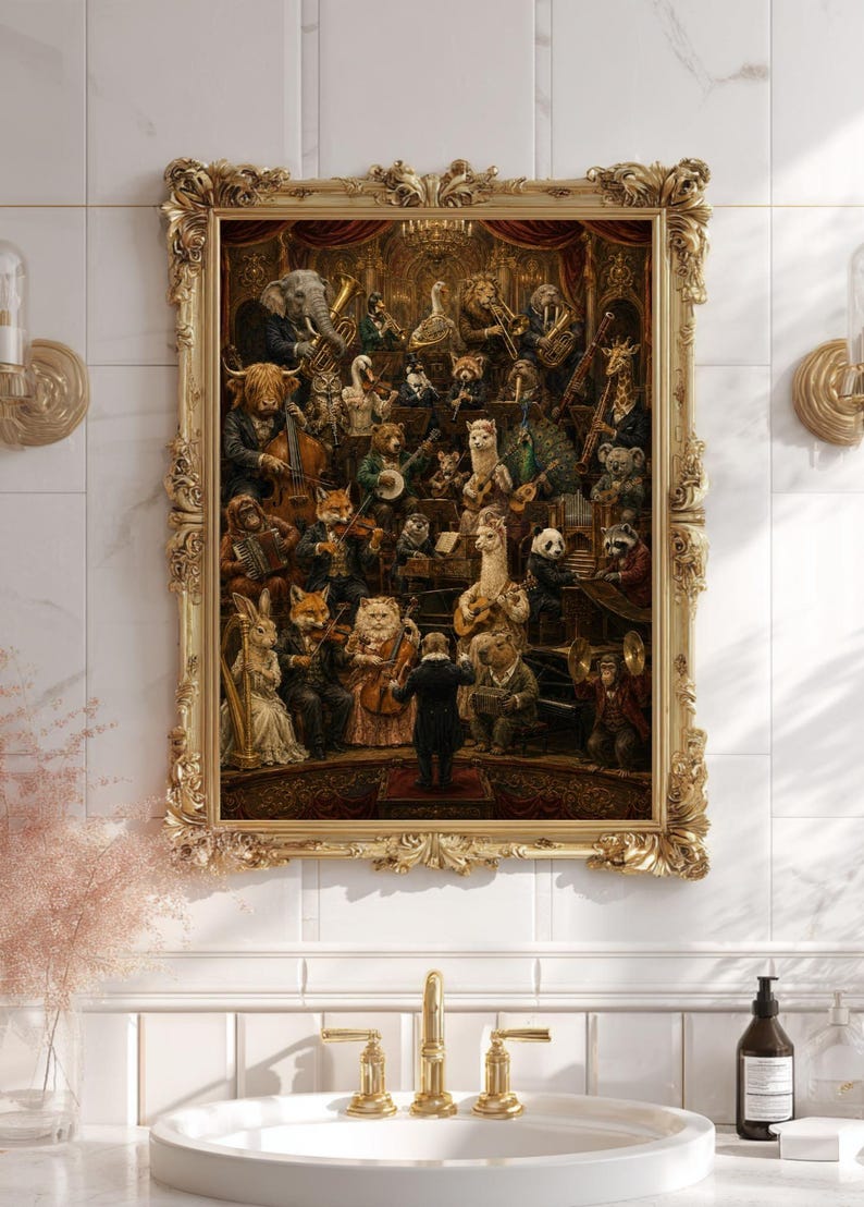 Animal Orchestra Poster | Funny Quirky Wall Art Print (museum Grade ...