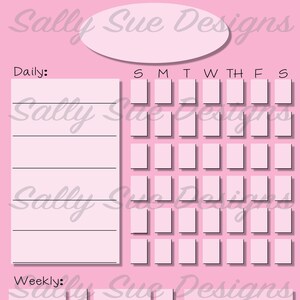 Pink Printable Chore Chart/editable Chore Chart/daily Chores/instant ...