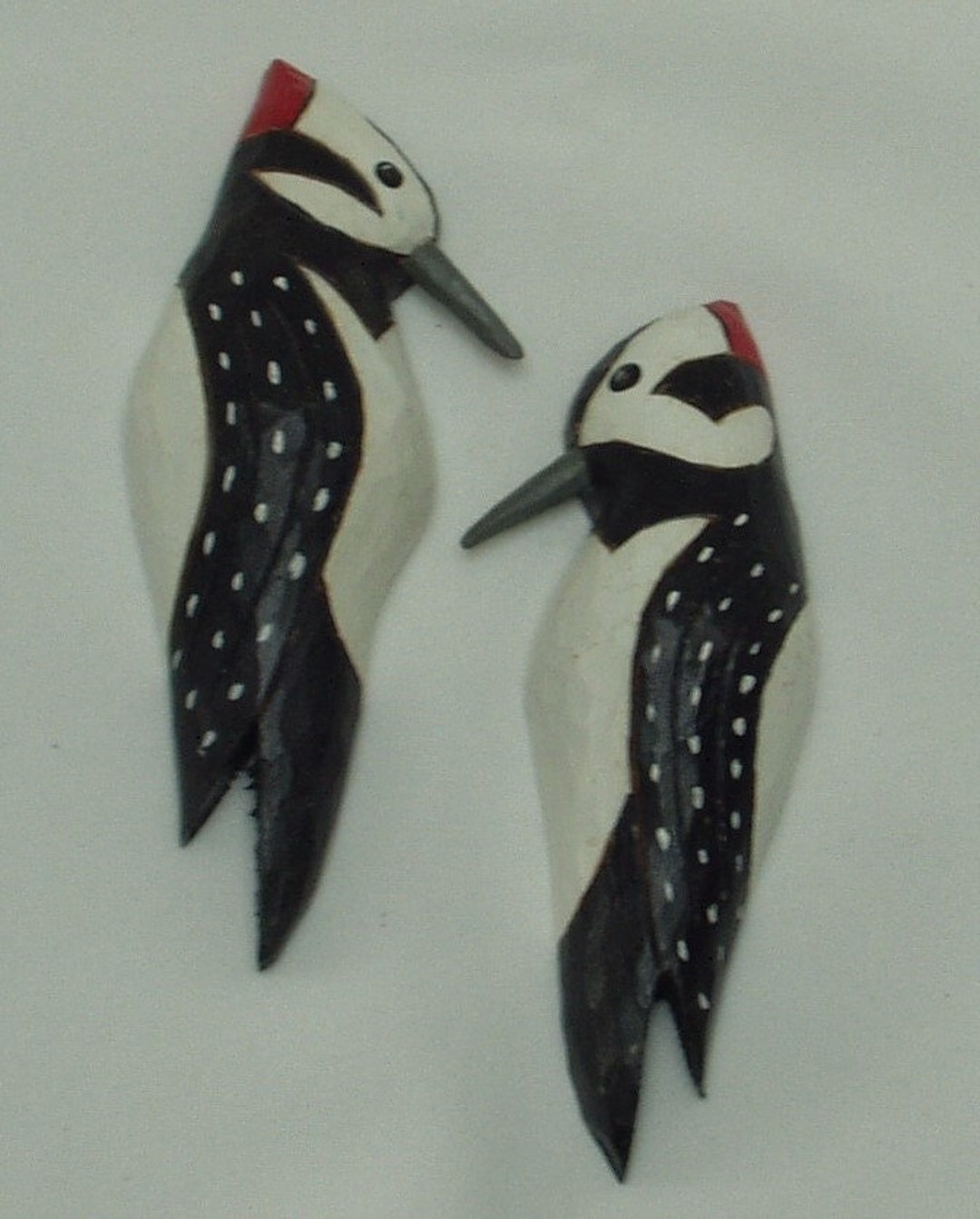 Flat Wood Carved Woodpeckers, DIY Painted Woodpeckers, DIY Accent ...
