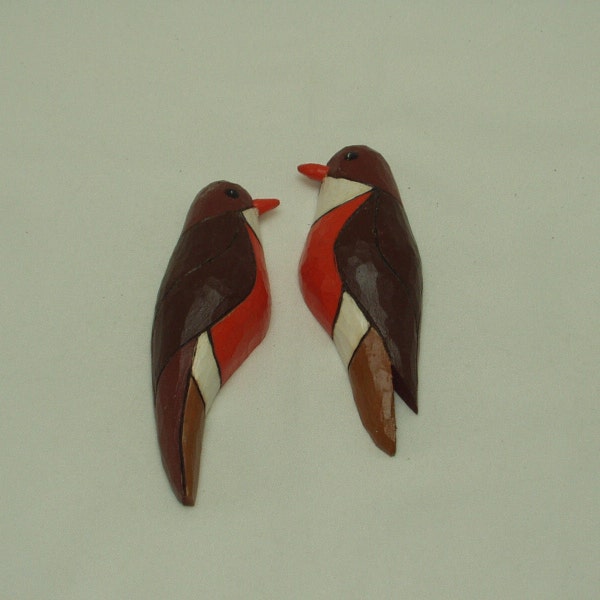 Wood Carved Robin - Etsy