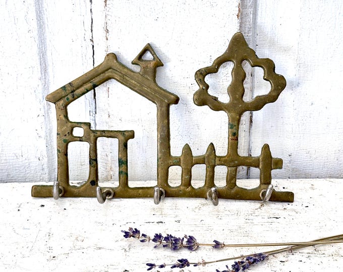 Vintage Brass Key Rack House Home Midcentury - Etsy