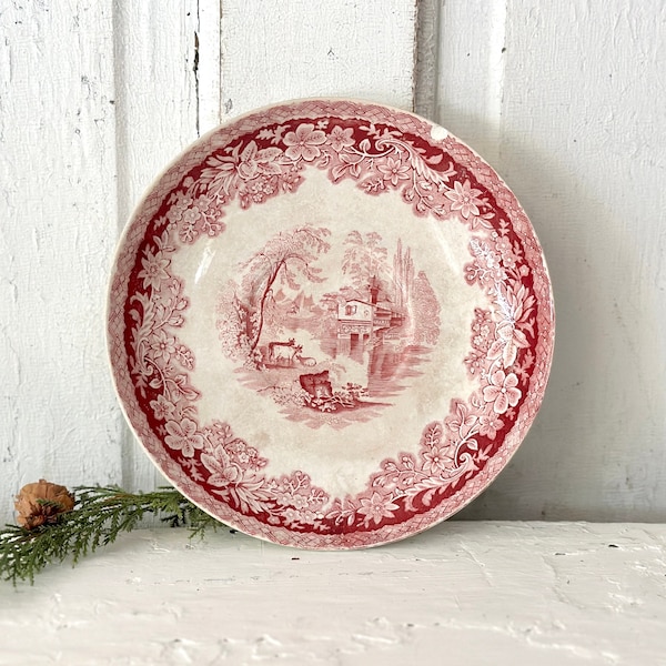 Red Transferware - Etsy