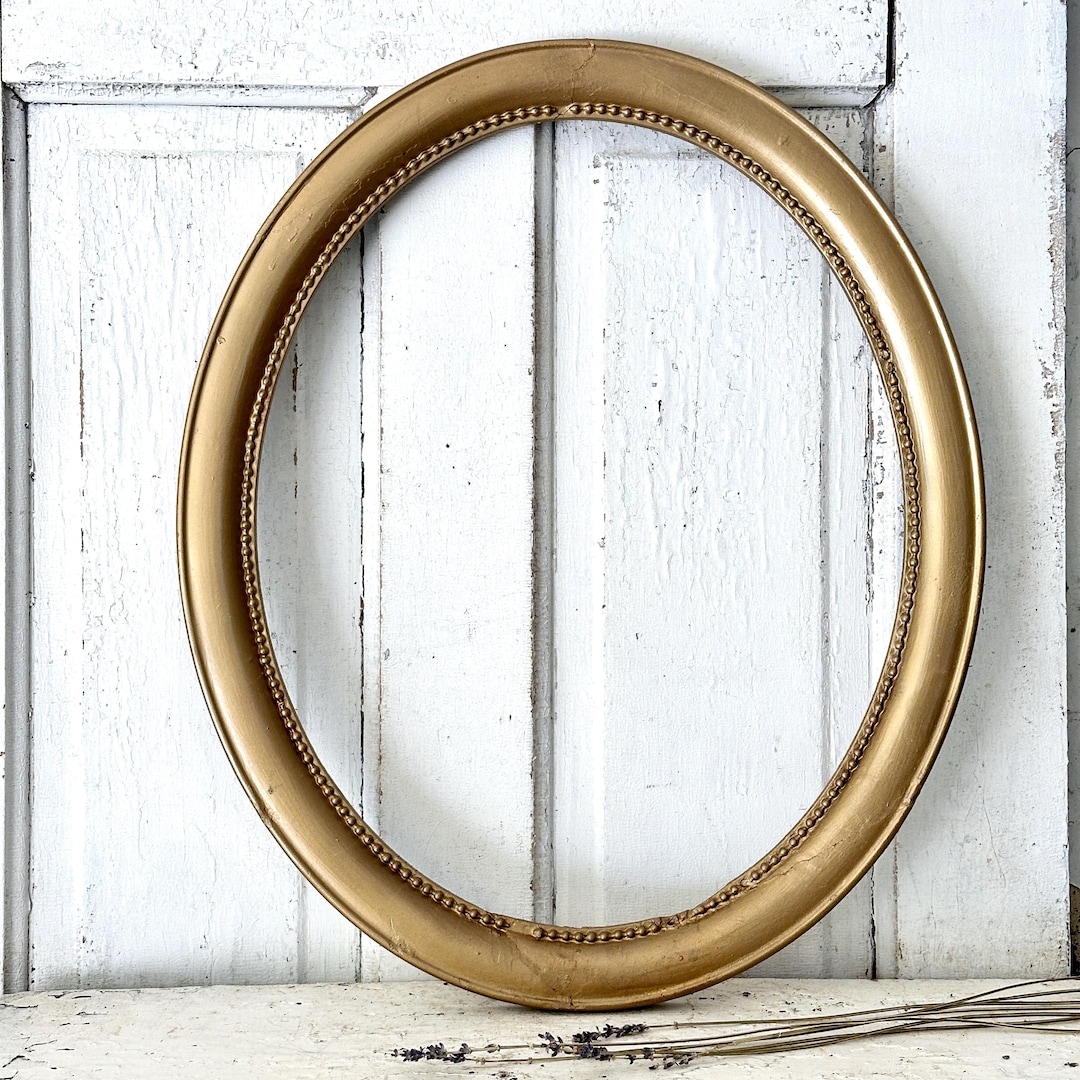 Vintage Large Wood Gold Frame Oval Frame Display Frame Wedding - Etsy
