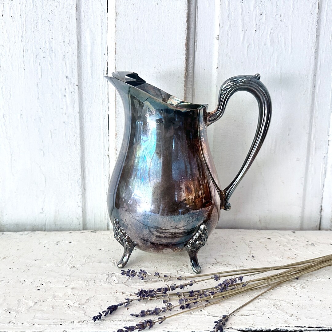 Vintage Silver Pitcher French Farmhouse Decor - Etsy