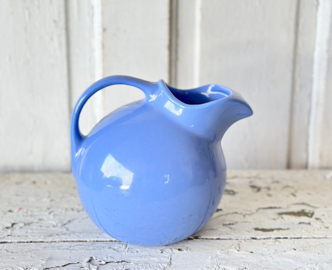 Vintage Blue Pitcher Water Pitcher Hall - Etsy