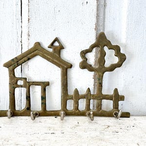 Vintage Brass Key Rack House Home Midcentury - Etsy