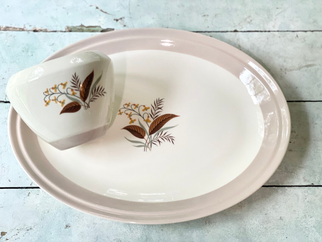 Midcentury Platter and Small Bowl 1950s Plate Platter Midcentury ...