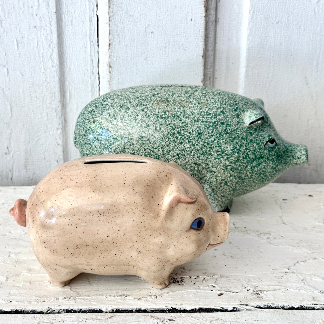 Vintage Ceramic Piggy Bank - Etsy