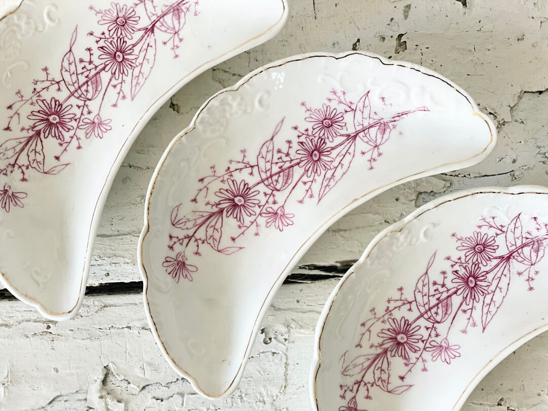 Vintage Pink Transferware Jewelry Dish/trinket Dish Bone Dish - Etsy