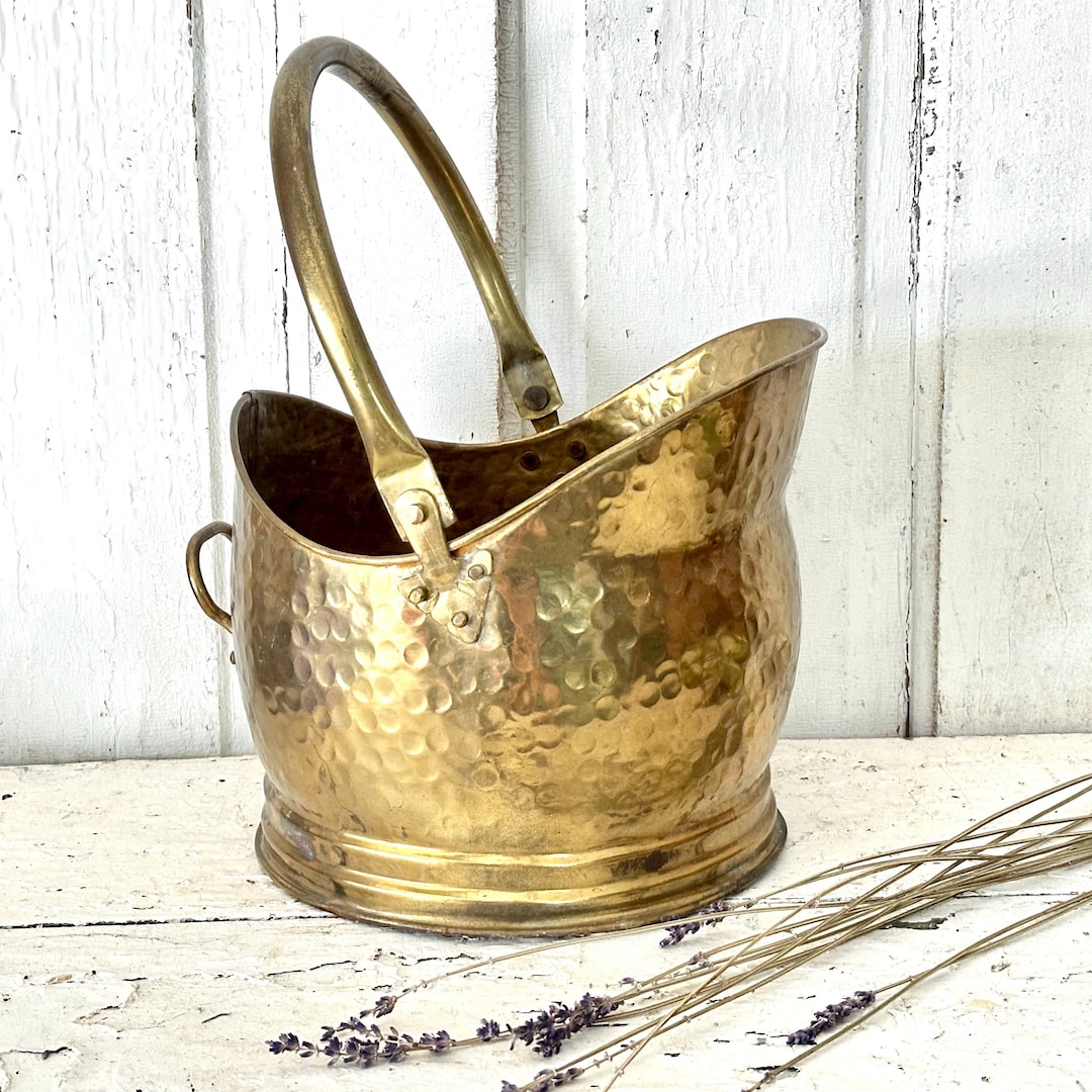Vintage Large Brass Coal Bucket/ash Scuttle Bucket - Etsy