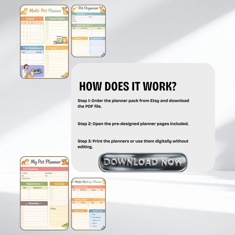 Multi-pet Organizer Planner – Animal Health Record, Vaccination Tracker ...