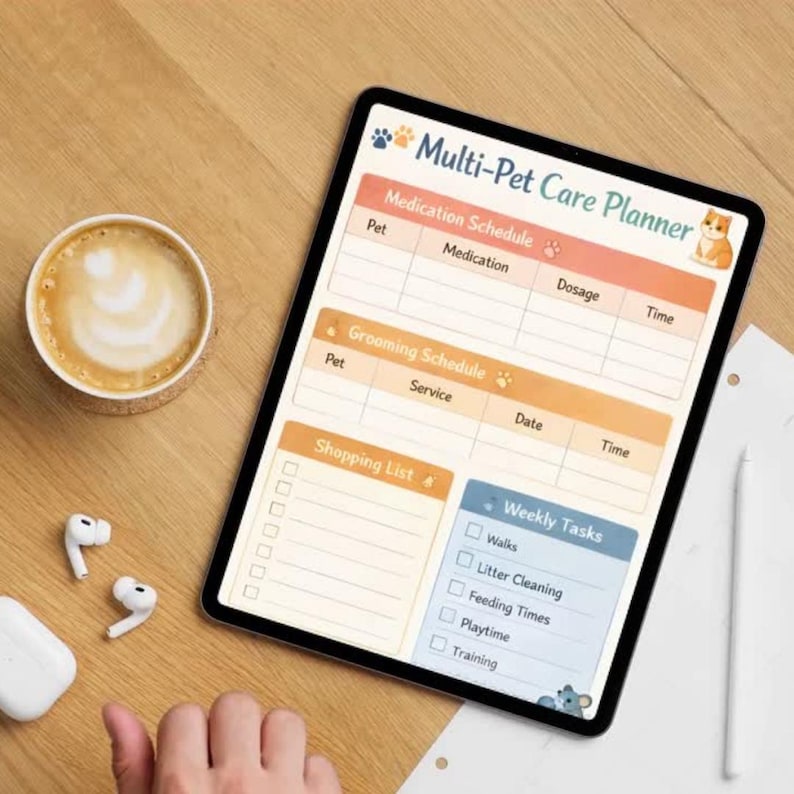 Multi-pet Organizer Planner – Animal Health Record, Vaccination Tracker ...