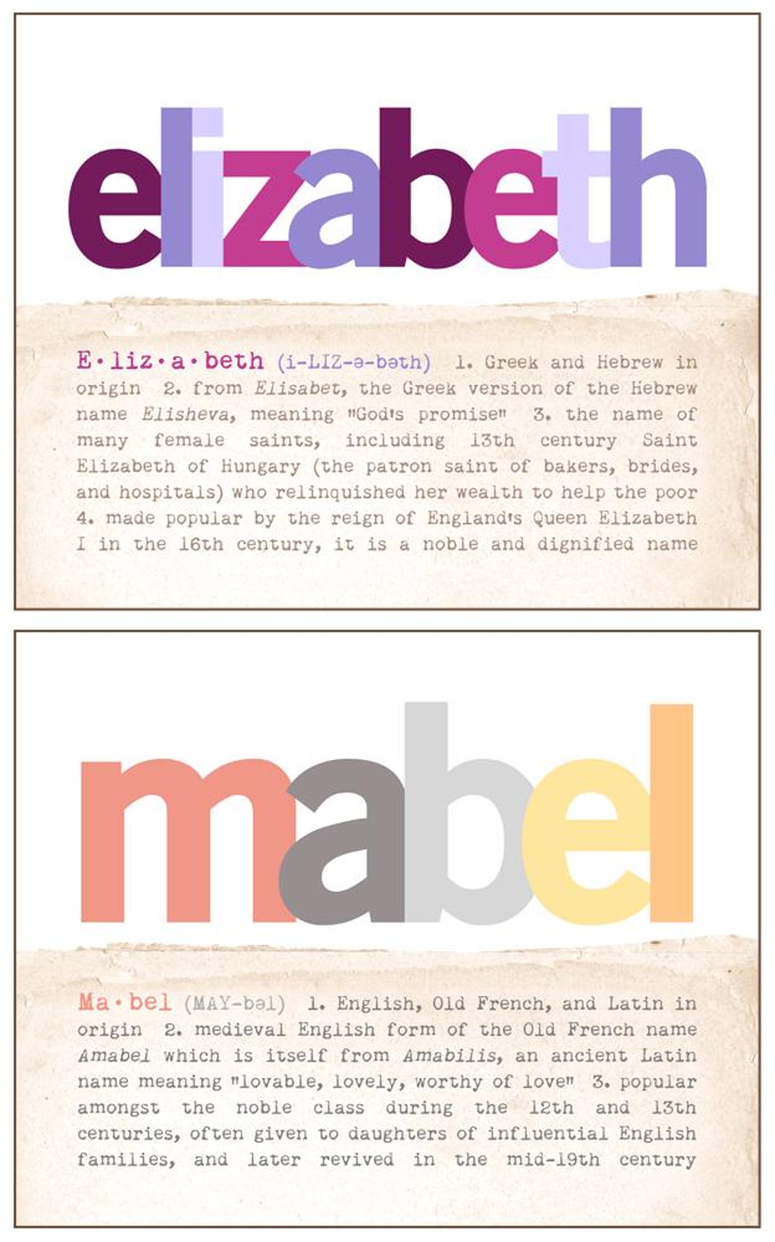 Personalized Baby Name Meaning Art Print - Customized Nursery Wall Art ...