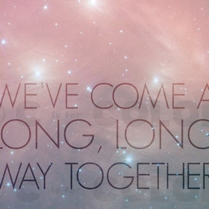 Romantic Quote Art Print - Dreamy, Hazy, Galaxy, Stars, Pink, Purple ...