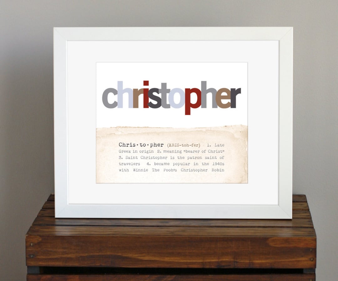 Custom Name Personalized Art Print With Meaning of Name - Baptism or ...