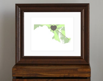 Personalized State of Love Utah Art Print Home is wherever