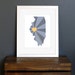 State of Love, Illinois Art Print Home is Wherever I'm With You Quote ...