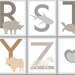 Animal Alphabet, Nursery Art Print - Natural / Neutral Colors ...