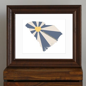 South Carolina Art Print - State of Love - Home is Wherever I'm With ...