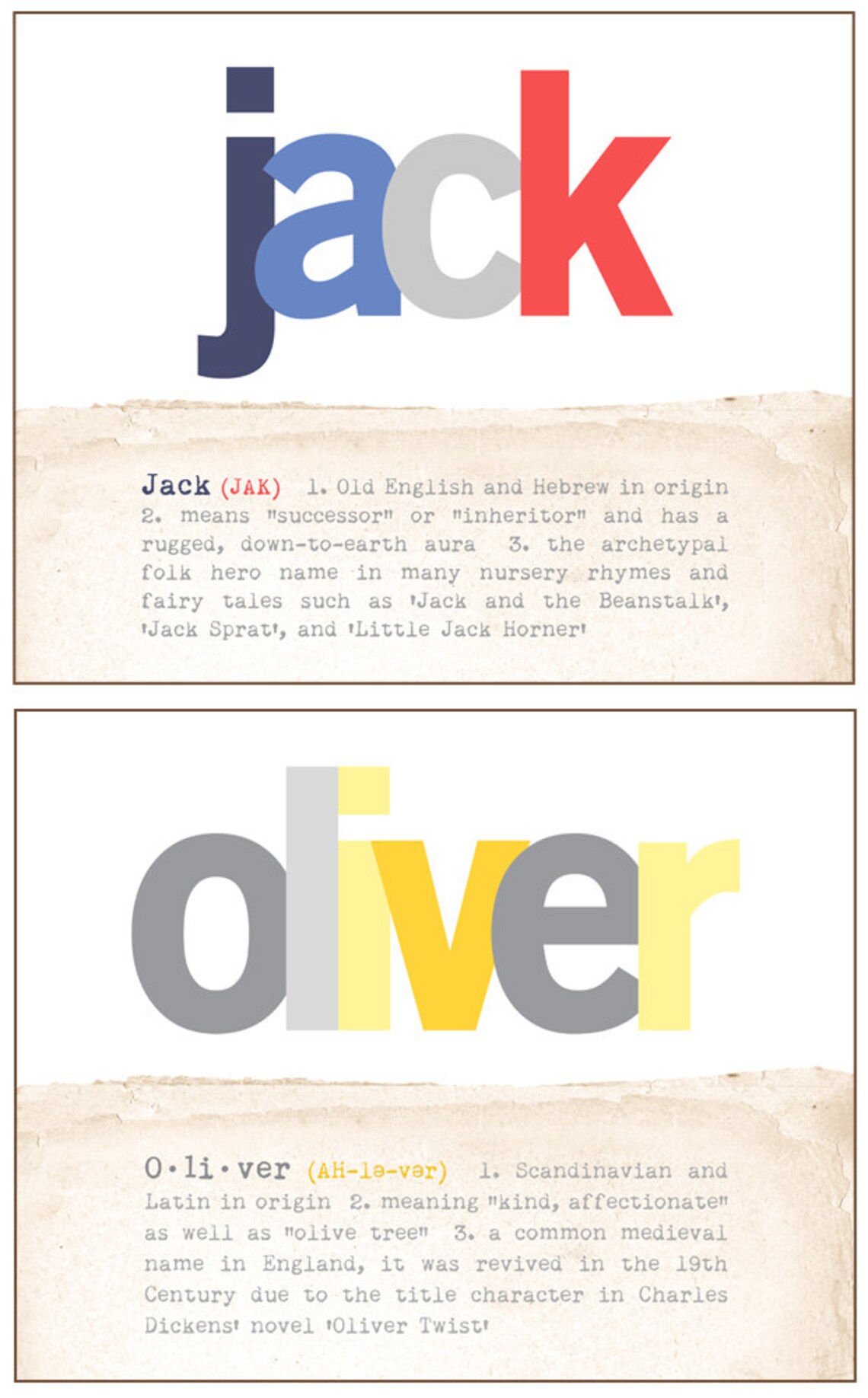 Custom Name Personalized Art Print With Meaning of Name Baby - Etsy