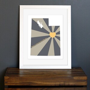 Personalized State of Love, Utah Art Print - Home is Wherever I'm With ...