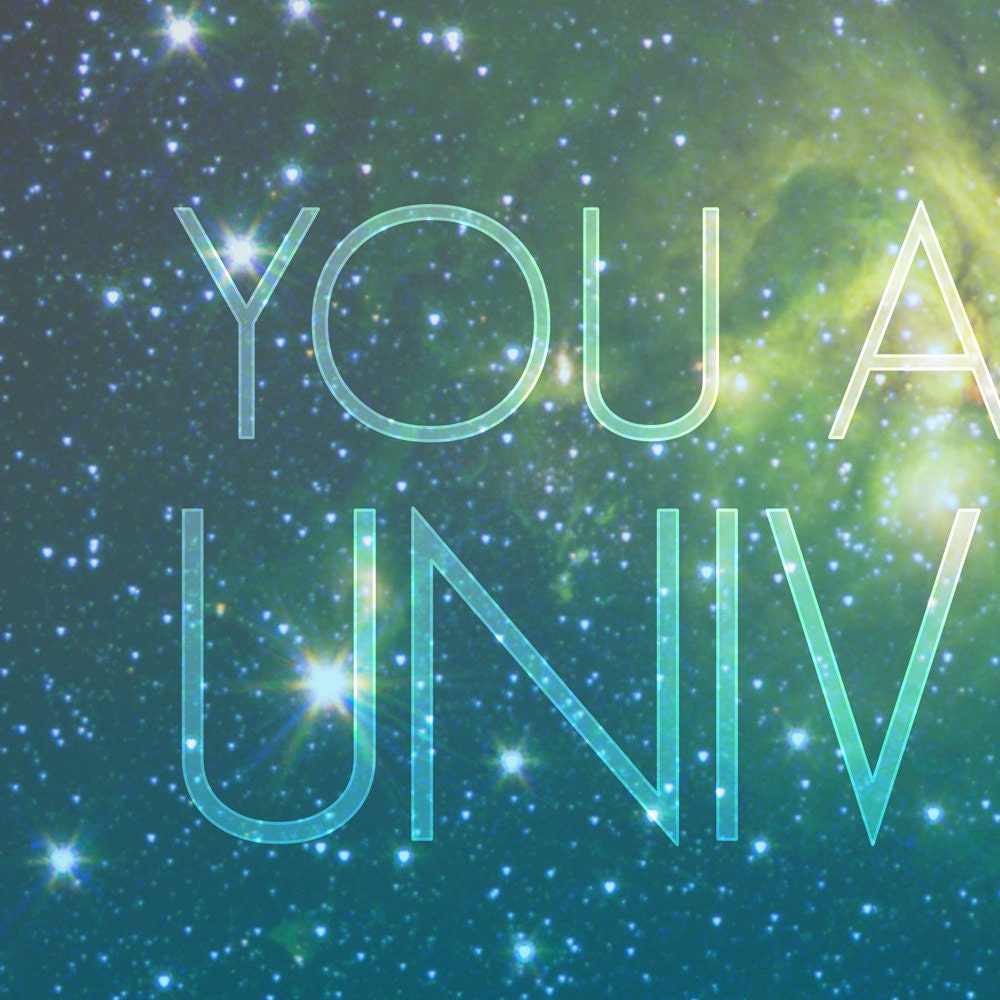 You Are My Universe Sweet Love Quote Art Print dreamy | Etsy
