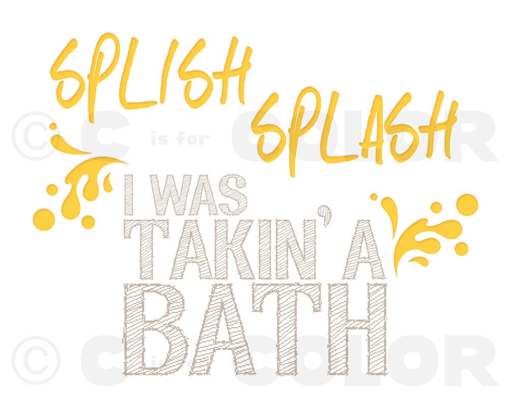 Set of Two Bath Time Typography Art Prints Rubber Ducky and - Etsy